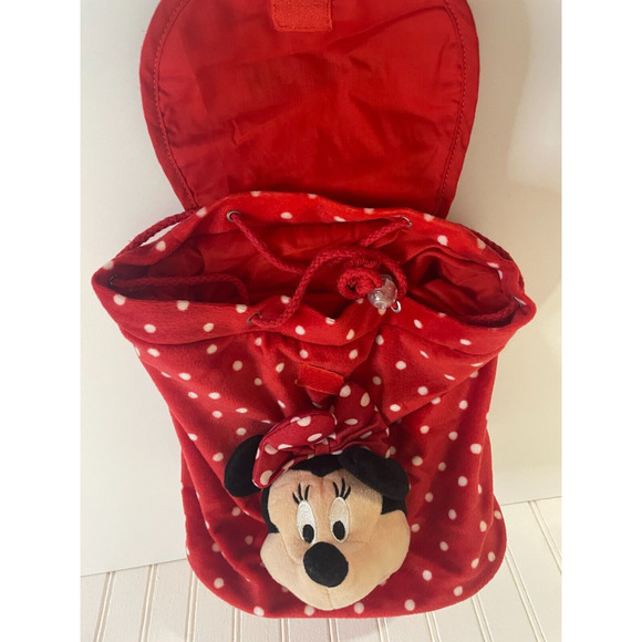 Disney | Bags | Disney Parks Plush Backpack Minnie Mouse Doll Red W ...